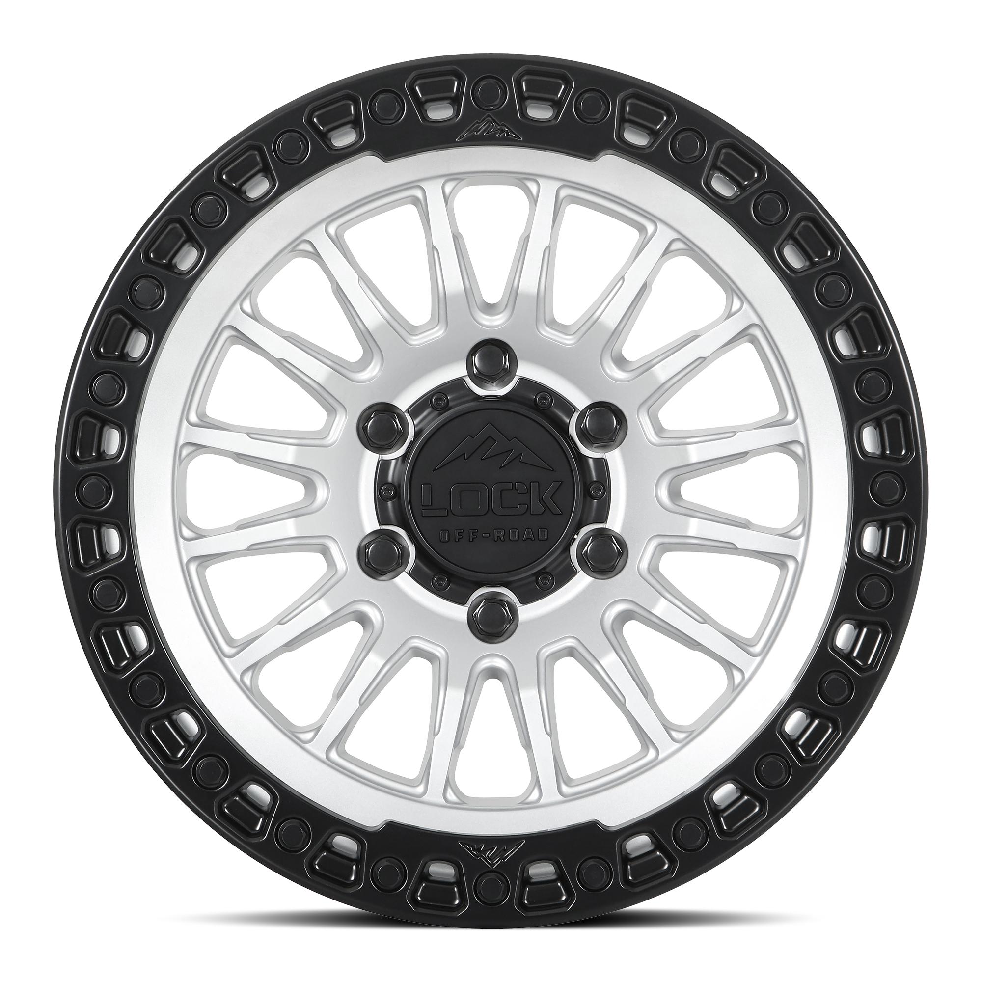 GRIT- MATTE SILVER W MATTE BLACK RING – Lock Off-Road Wheels