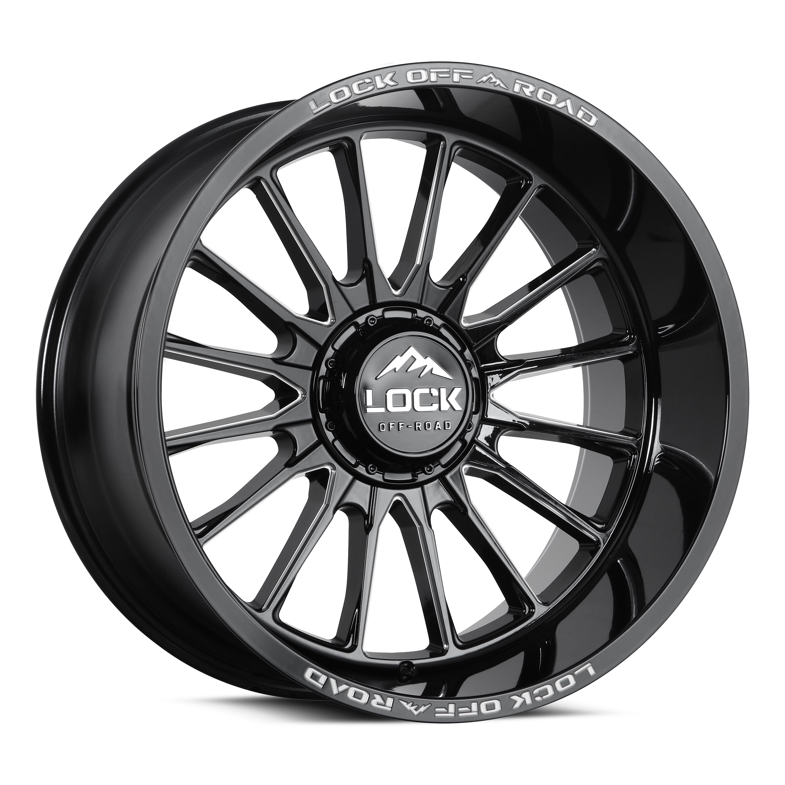 STRIKER - GLOSS BLACK MILLING – Lock Off-Road Wheels