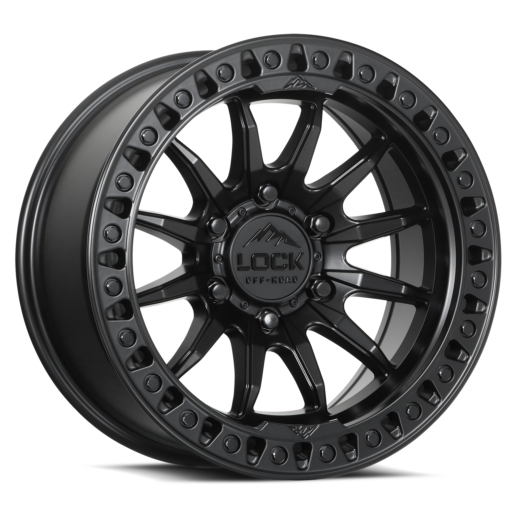 TRAIL- MATTE BLACK W MATTE BLACK RING – Lock Off-Road Wheels