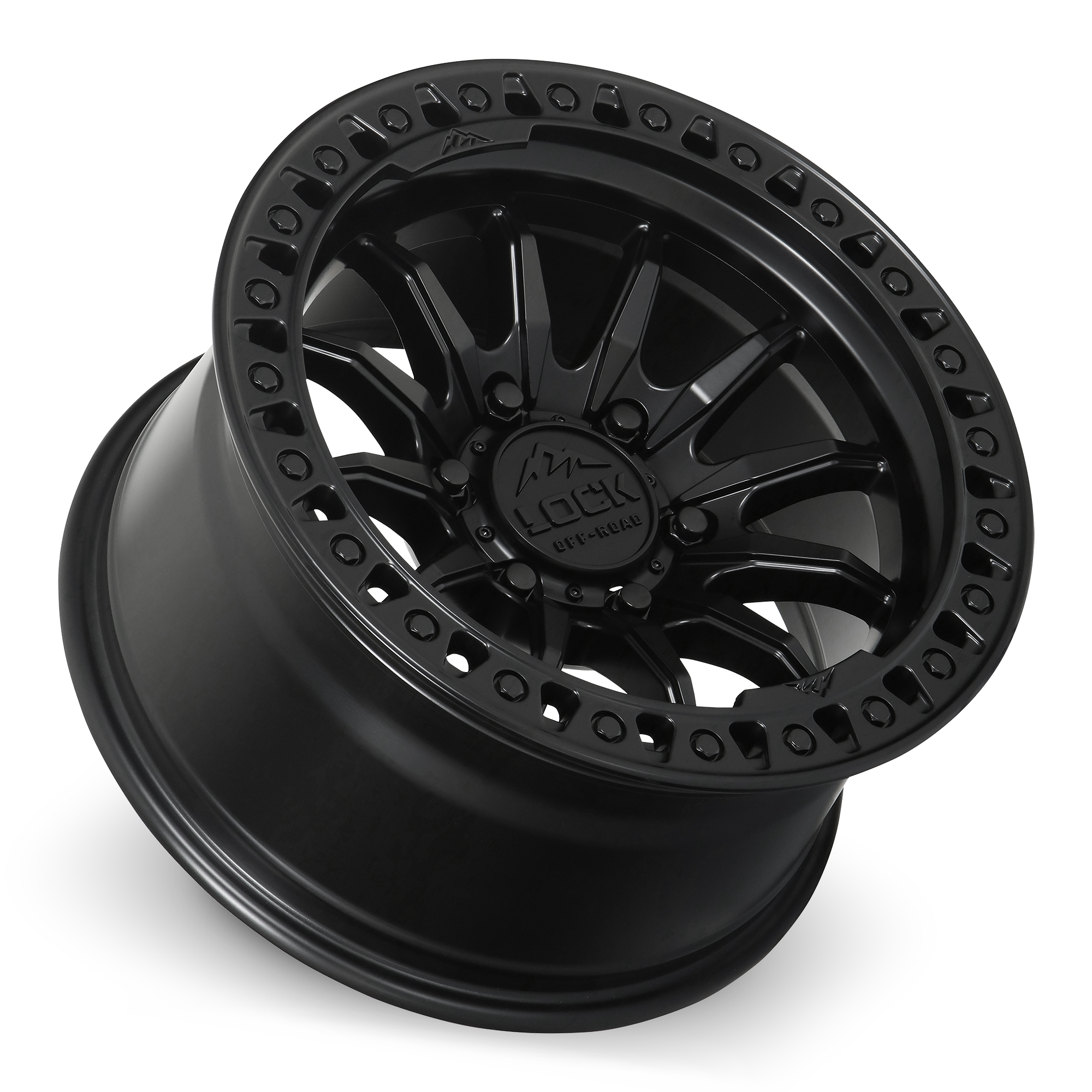 TRAIL- MATTE BLACK W MATTE BLACK RING – Lock Off-Road Wheels